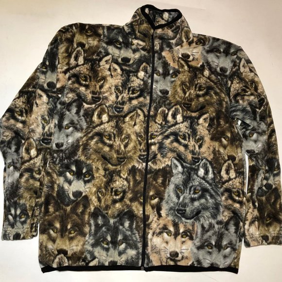 Zoofleece | Jackets & Coats | Zoofleece Wolf Camo Wolves Face Pack ...